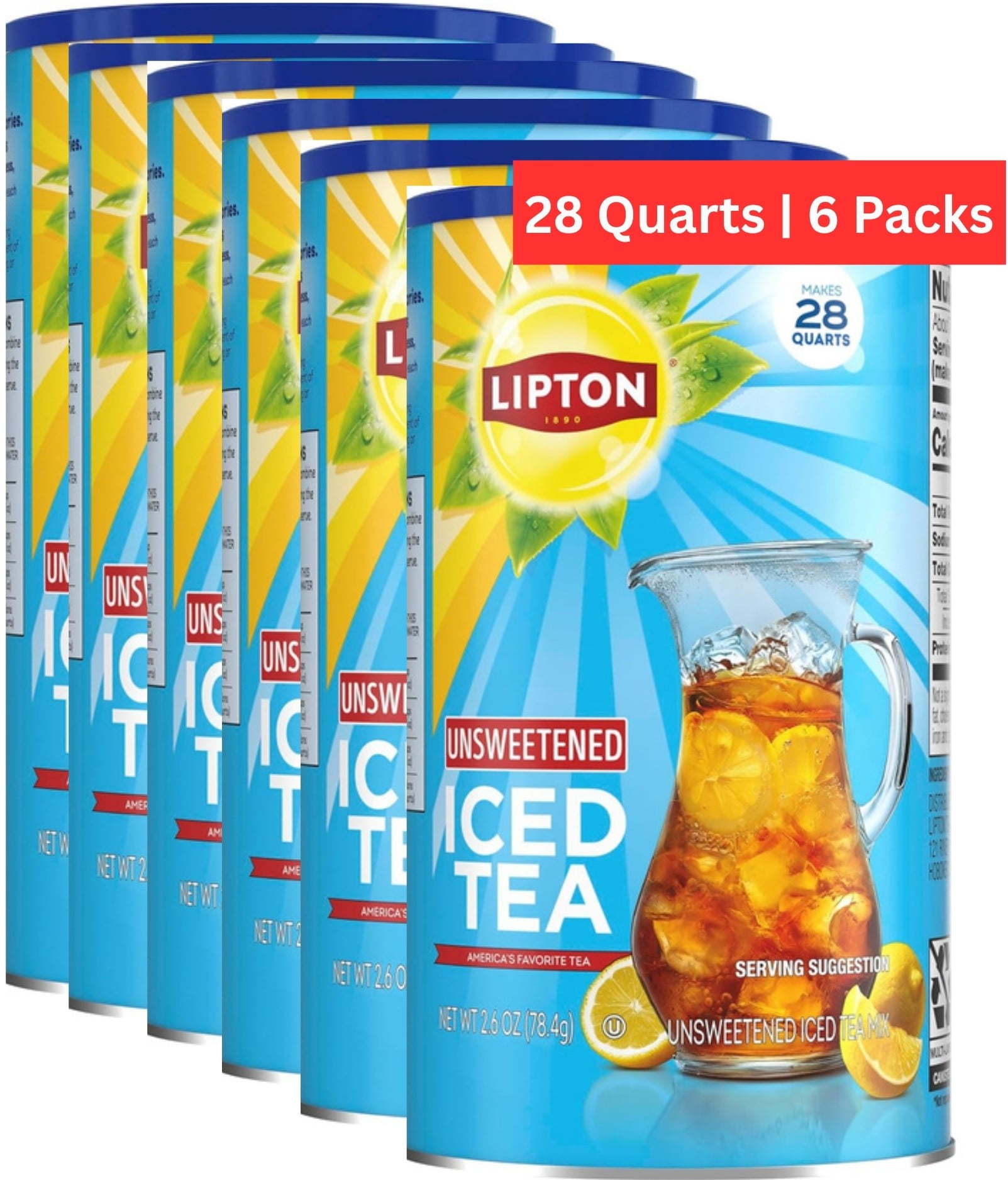 Lipton, Unsweetened Instant Iced Tea Mix (Sugar-Free, Pack of 10 ...