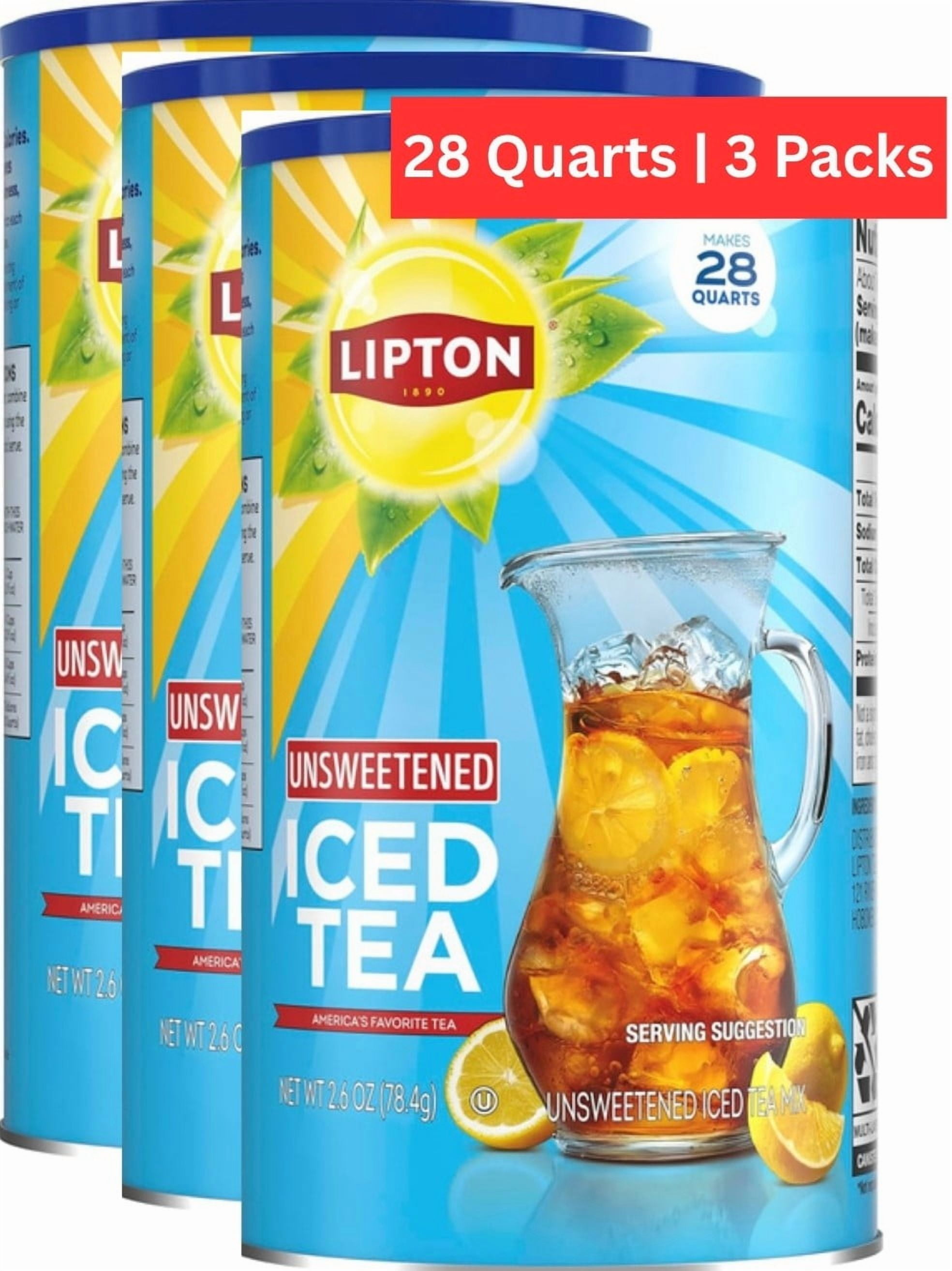 Lipton, Unsweetened Black Iced Tea Mix, Sugar Free Instant Tea Powder ...