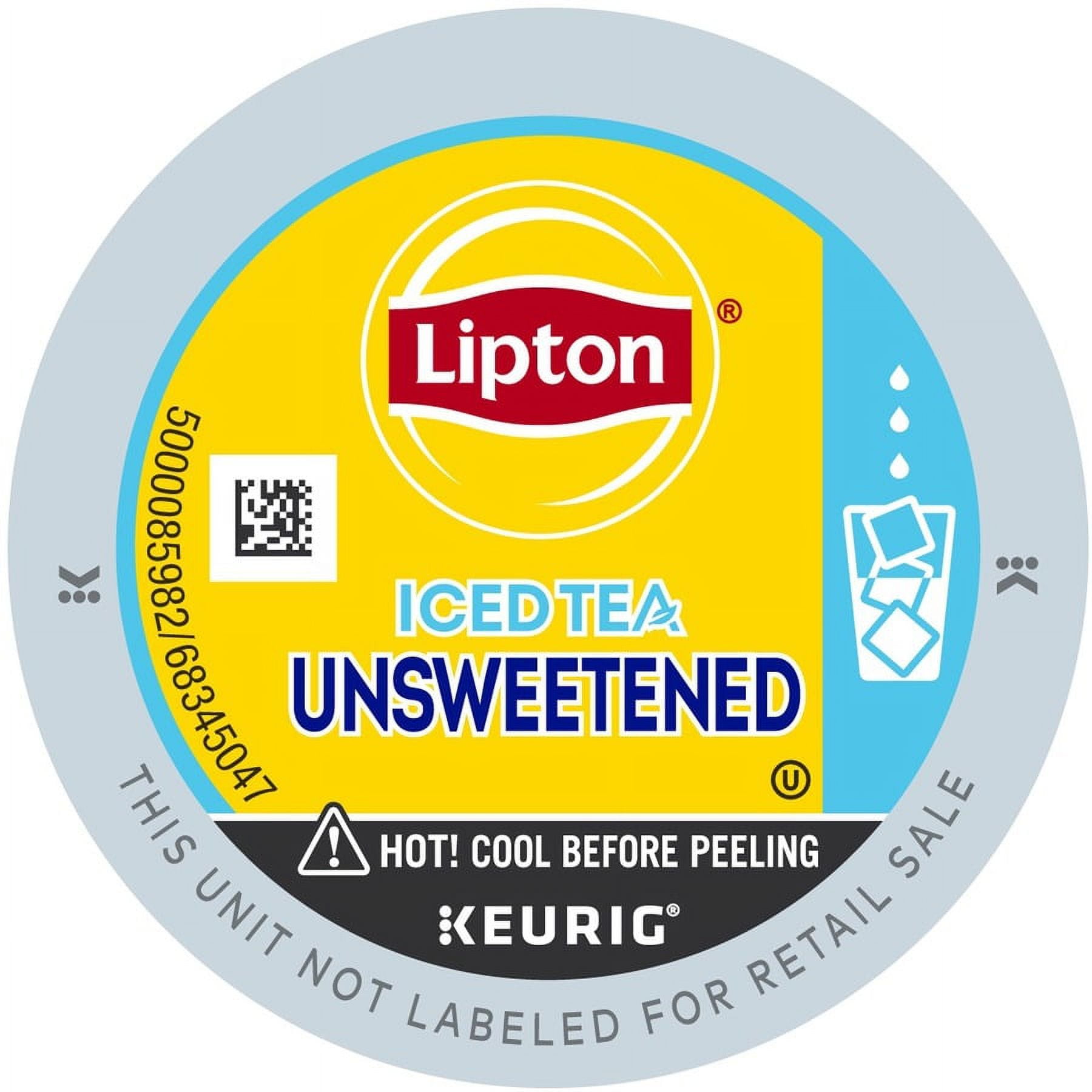 Lipton Classic Unsweetened Iced Black Tea K-Cups - Keurig Pods, Bundle ...