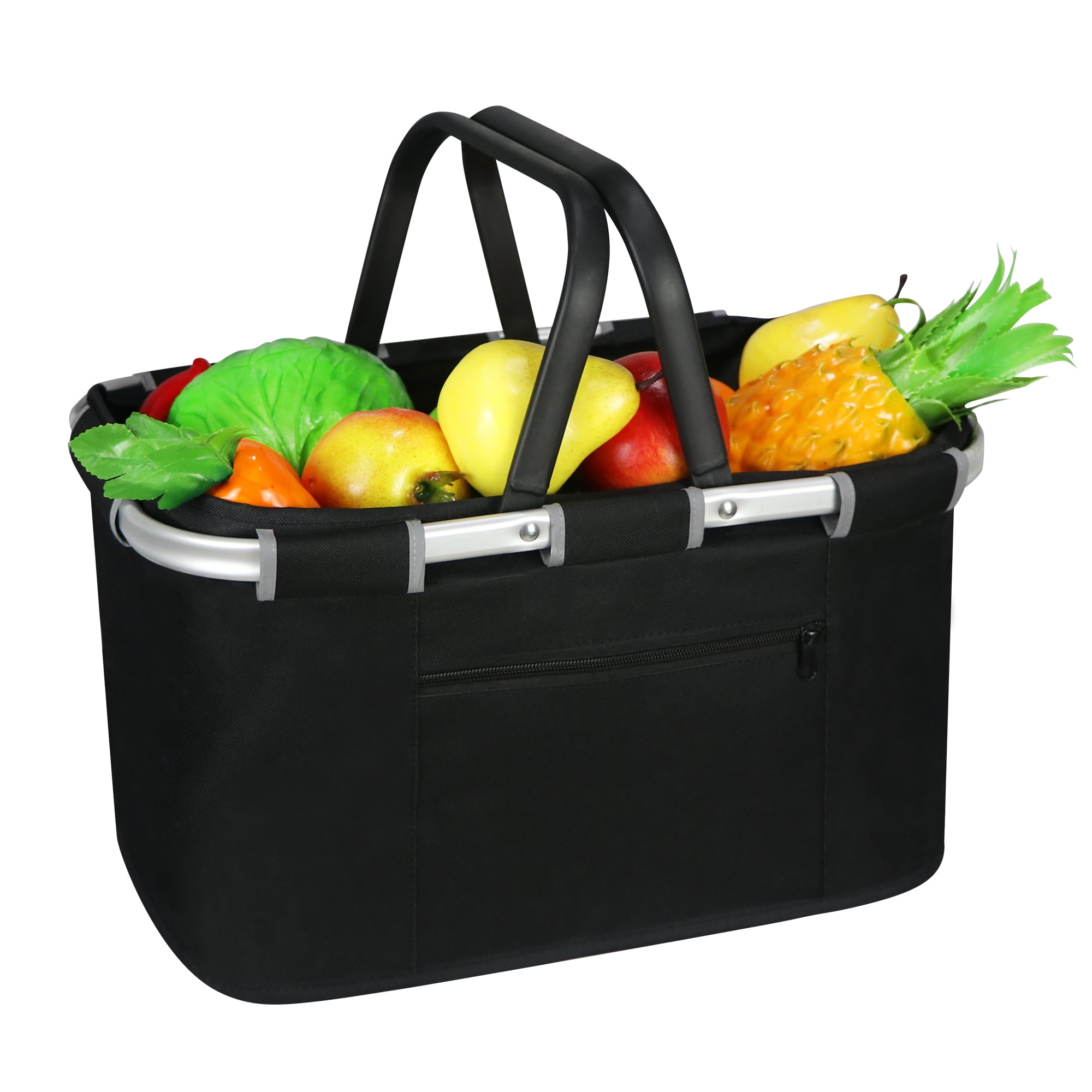 Liqing 30L Shopping Basket Foldable Carrying Basket, Picnic Basket ...