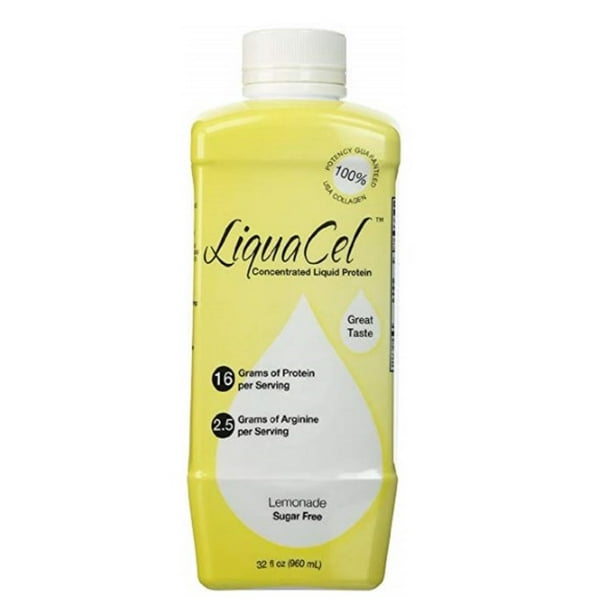LiquaCel Concentrated Liquid Protein, Sugar-Free Lemonade, 32oz Bottle ...