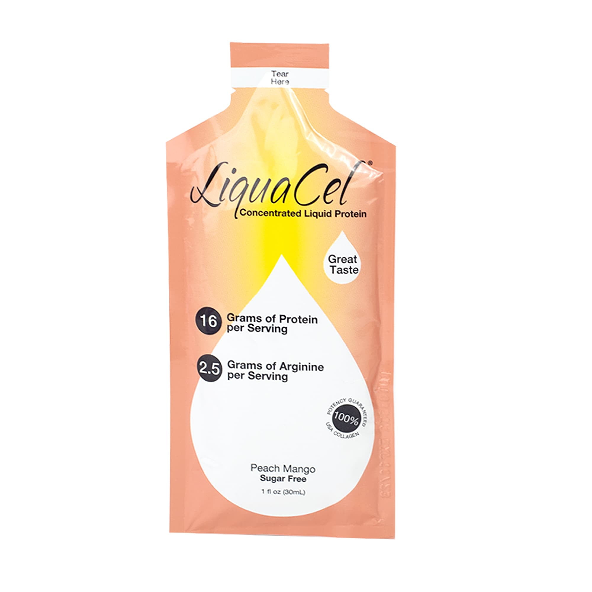 LiquaCel Liquid Protein - Available in 5 Flavors! 1 oz / Peach Mango ...