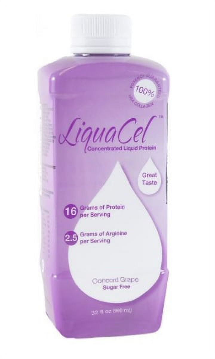 LiquaCel Oral Protein Supplement Grape Flavor 32 oz. Bottle Ready to ...