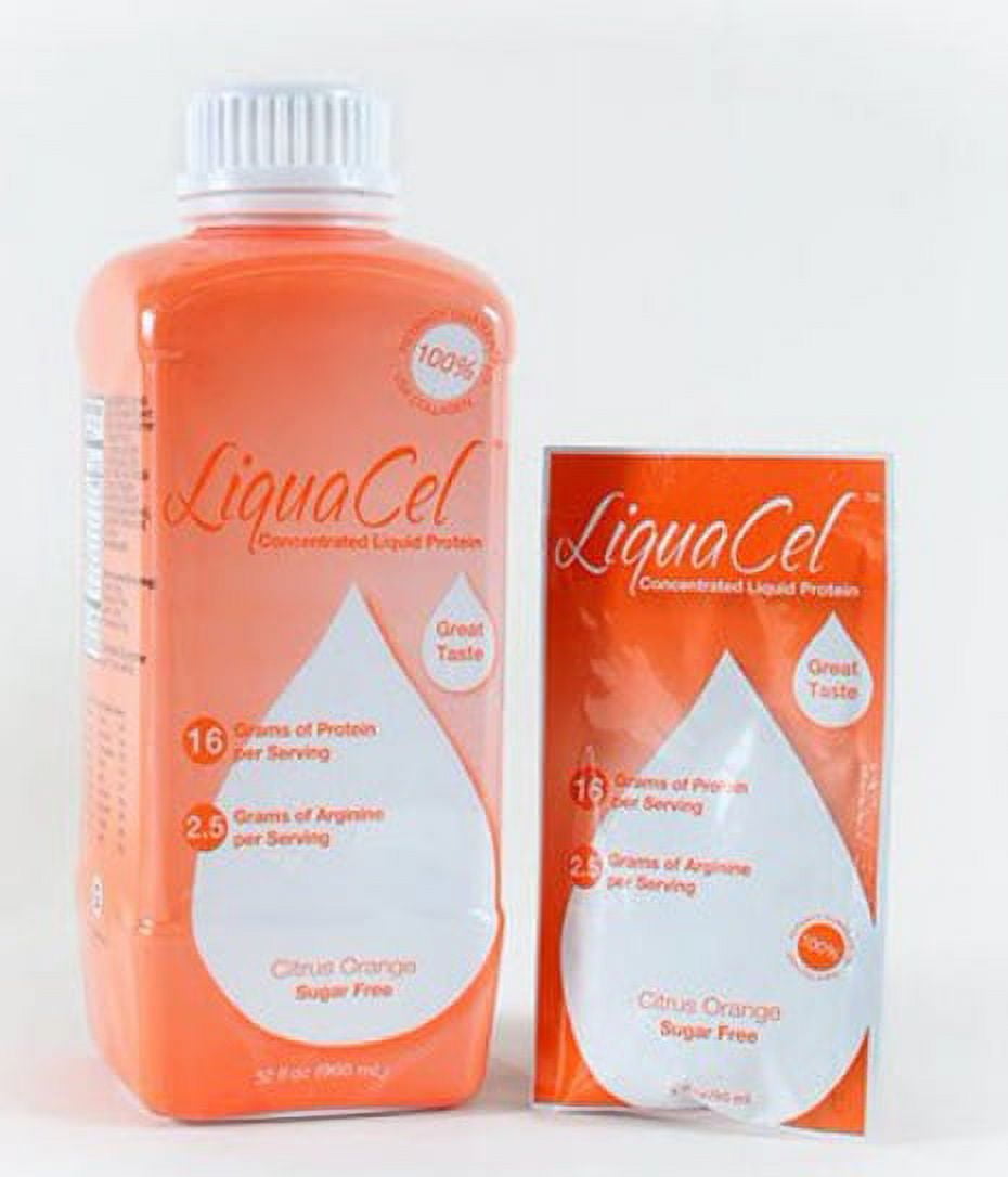 LiquaCel Oral Protein Supplement Orange Flavor 32 oz. Bottle Ready to ...