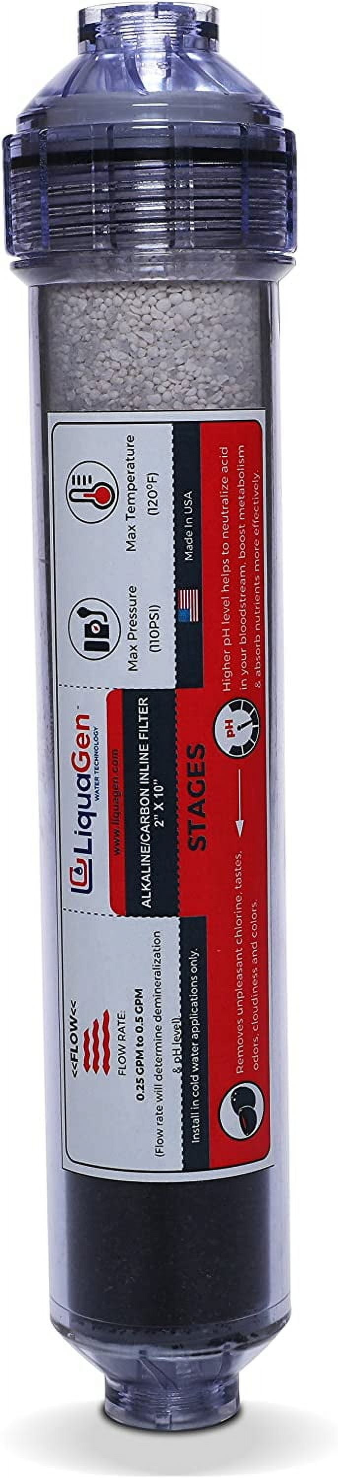 LiquaGen - 10" Alkaline + Catalytic Carbon High Purity pH+ Calcium ...