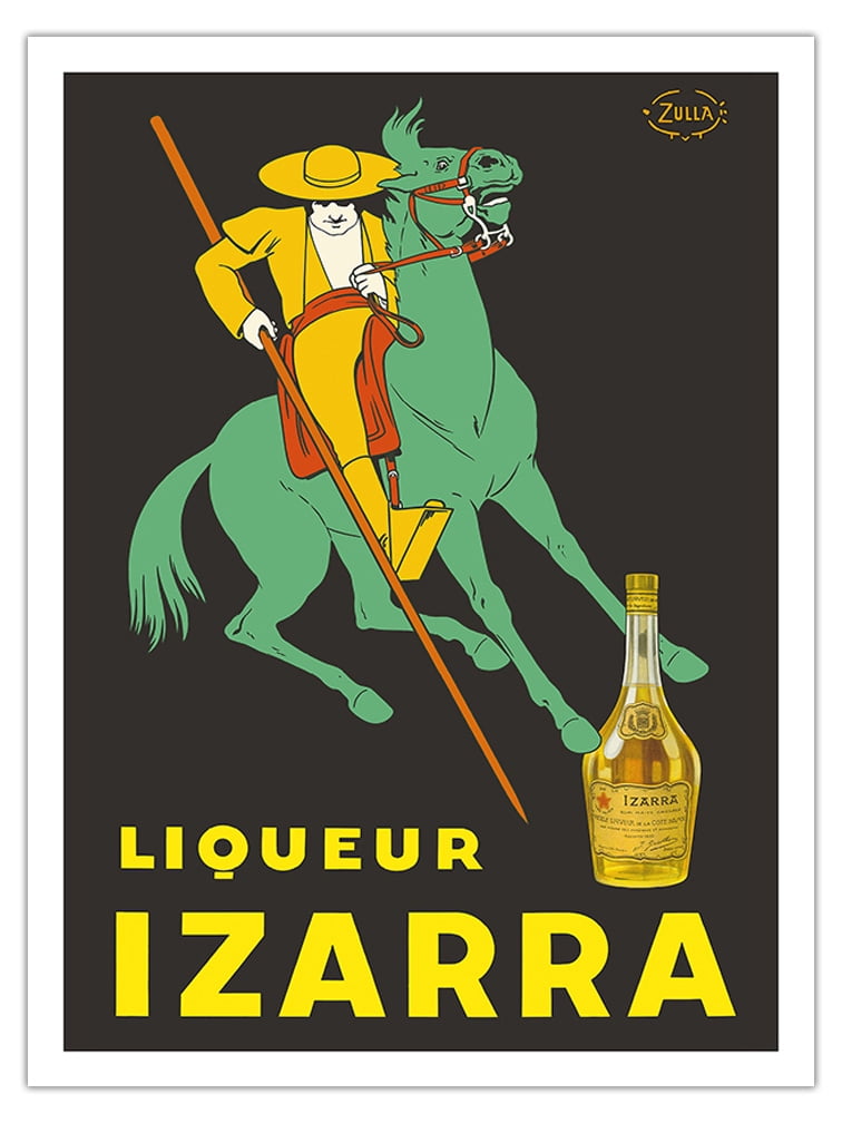 Liqueur Izarra - Bayonne Basque Country France - Joute Équestre ...