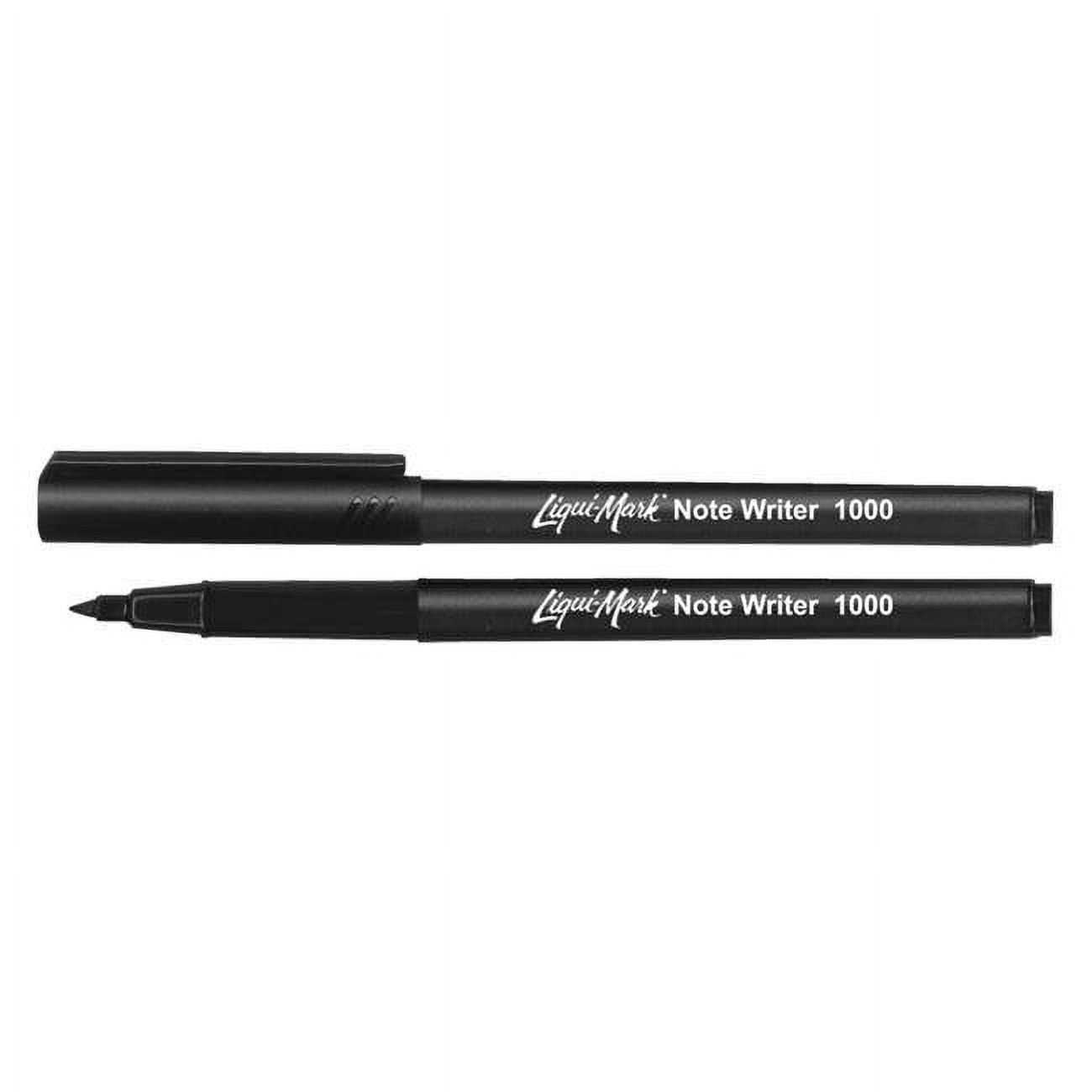 Liqui-Mark 2010336 Fiber Point Fine Tip Note Writers, Black - Pack of ...