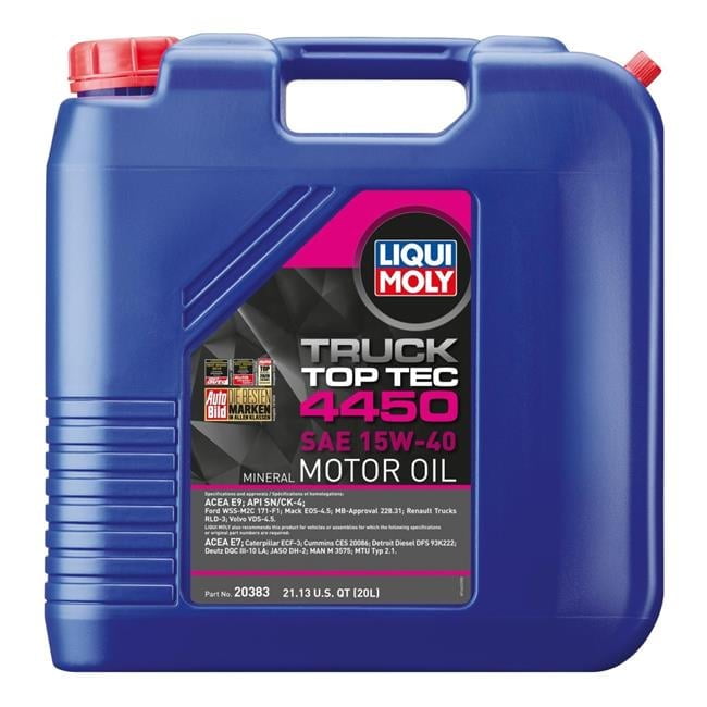 LIQUI MOLY 20L Top Tec Truck 4450 Motor Oil SAE 15W40 - Walmart.com