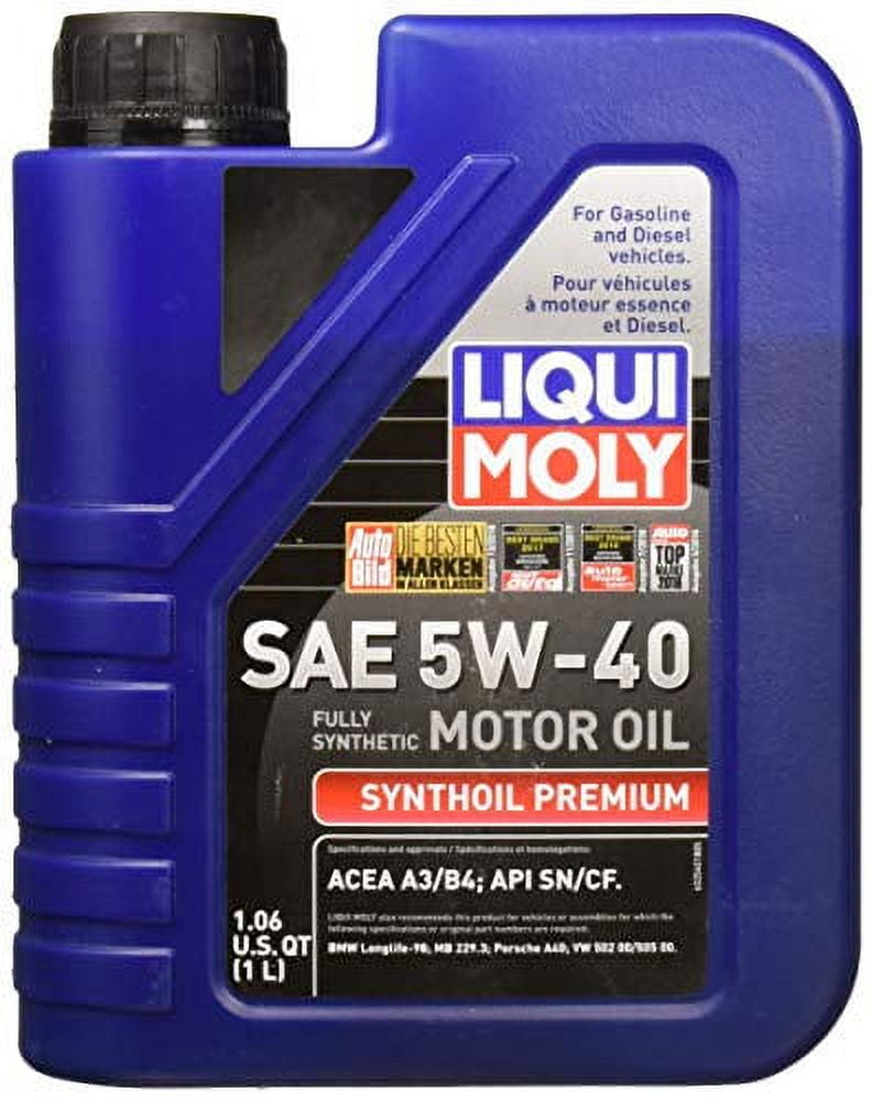 LIQUI MOLY, Synthetic Motor Oil, 1 L SAE 5W-40, All-Season - Walmart.com