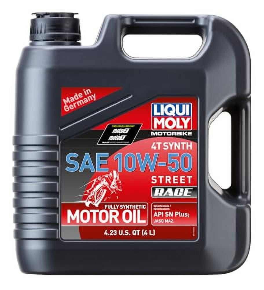 Liqui Moly Motorbike 4T Synth SAE 10W-50 Street Race | 4 L | 4-Stroke ...