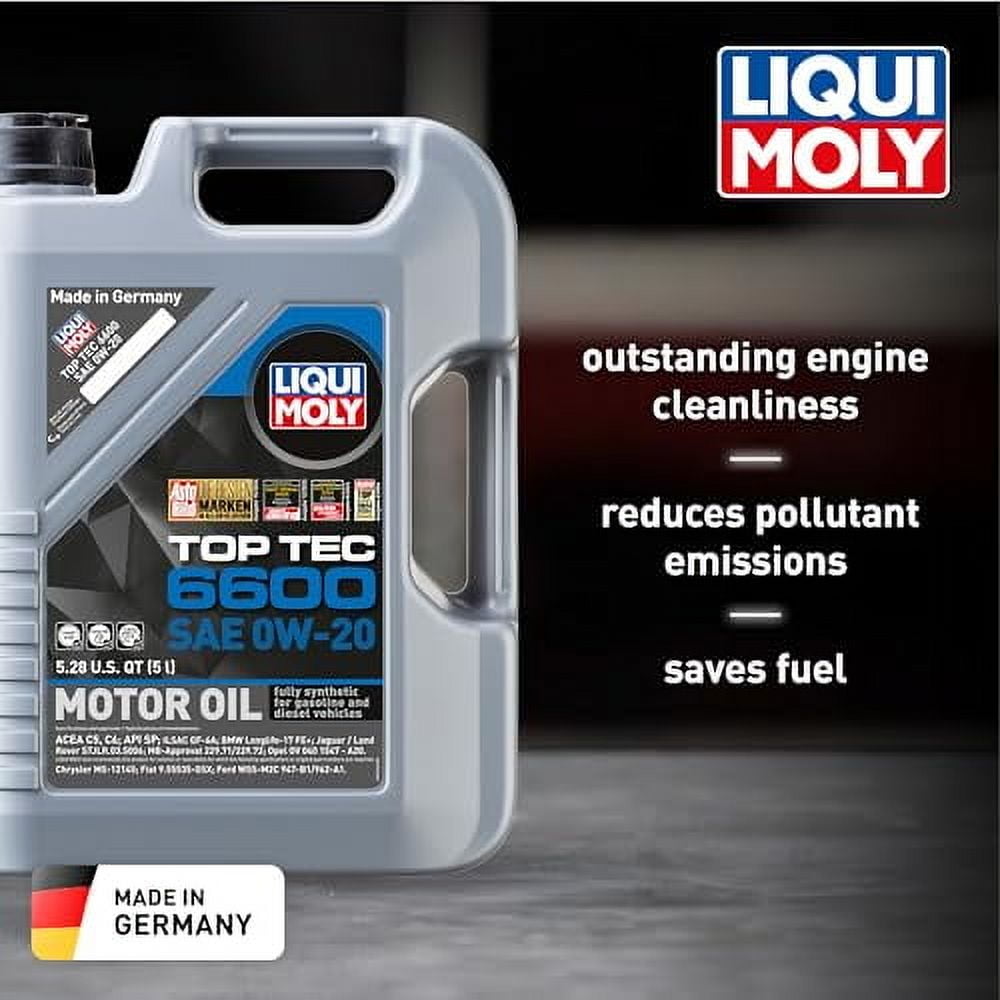 Liqui Moly Top Tec 6600 SAE 0W-20 | Fully synthetic engine oil | 5 ...