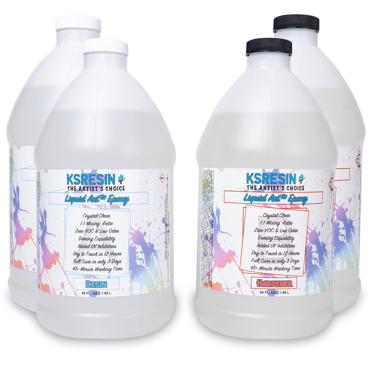 Liquid Art™ Clear Epoxy Resin Coating for Canvas & Wood Art - 2 Gallon ...