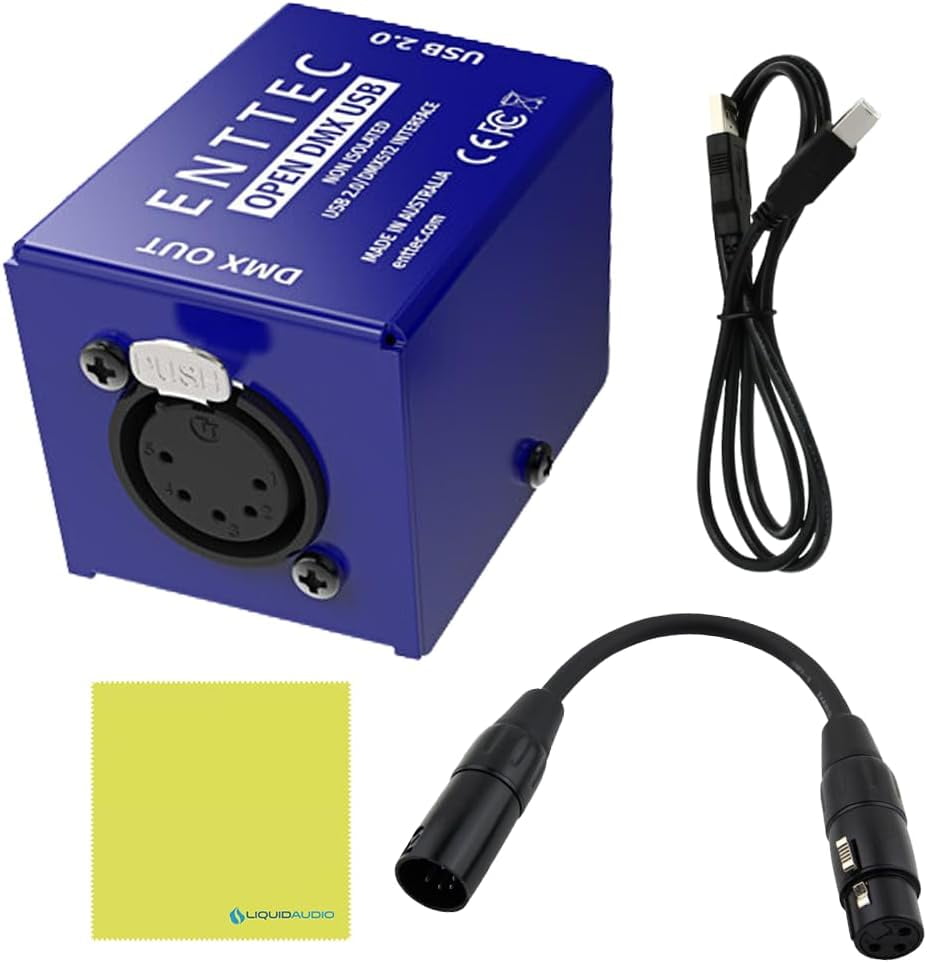 Liquid Audio 70303 Enttec Open DMX USB Lighting Interface Controller ...