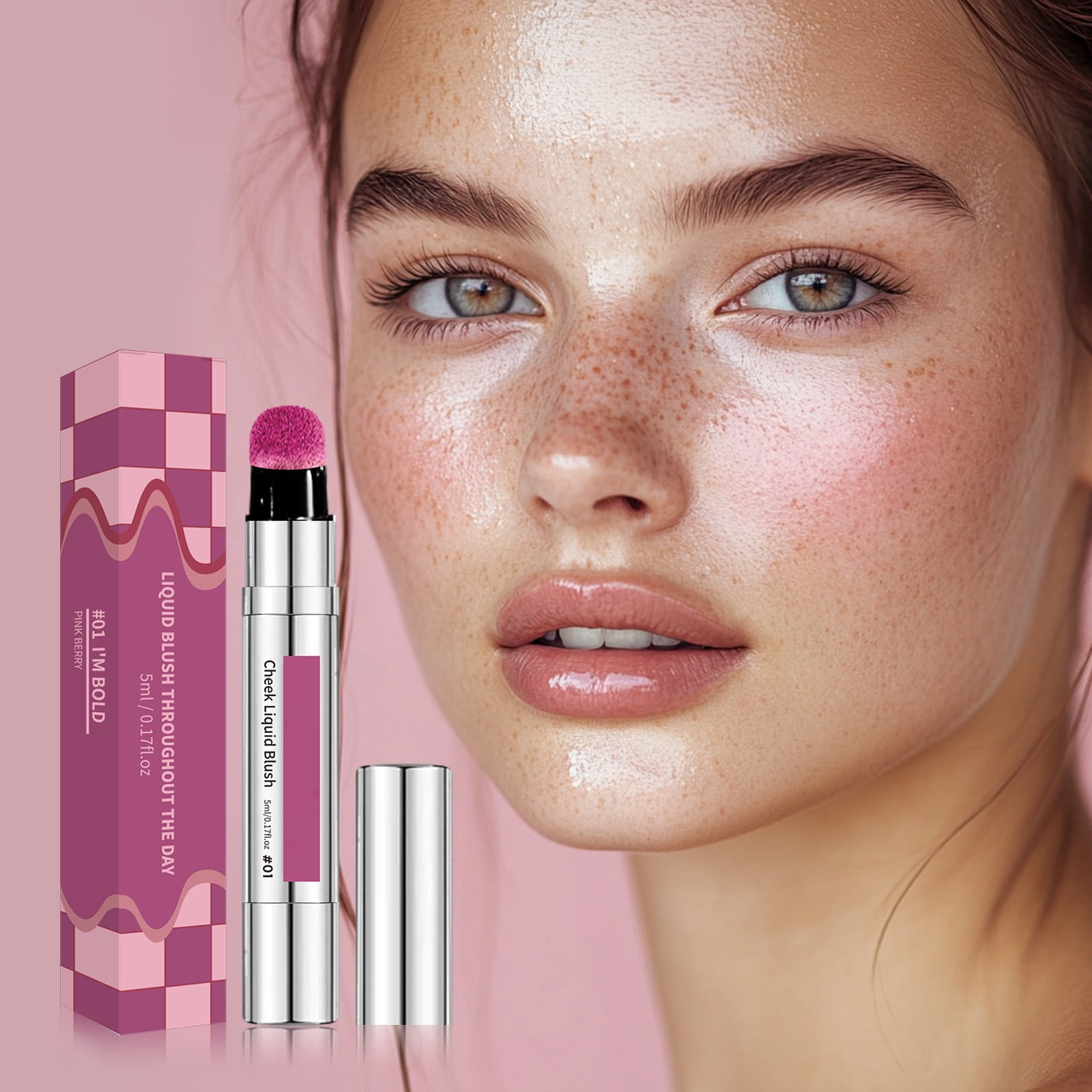 Liquid ( Berry) Lightweight Blendable Formula For A Natural Flush Buildable Color For A Glow ...