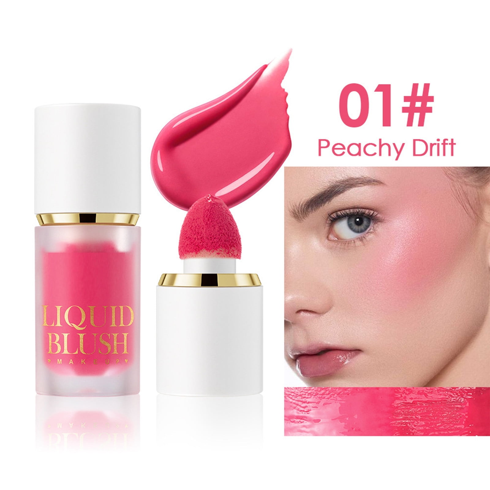 Liquid Blush For Cheeks - Peachy Drift, Soft Velvet Cream Blush Face ...