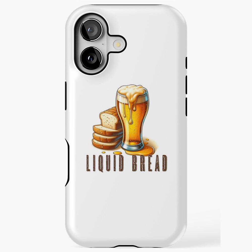 Liquid Bread Funny Cartoon Beverage Meme Illustration iPhone 17 16 15 ...