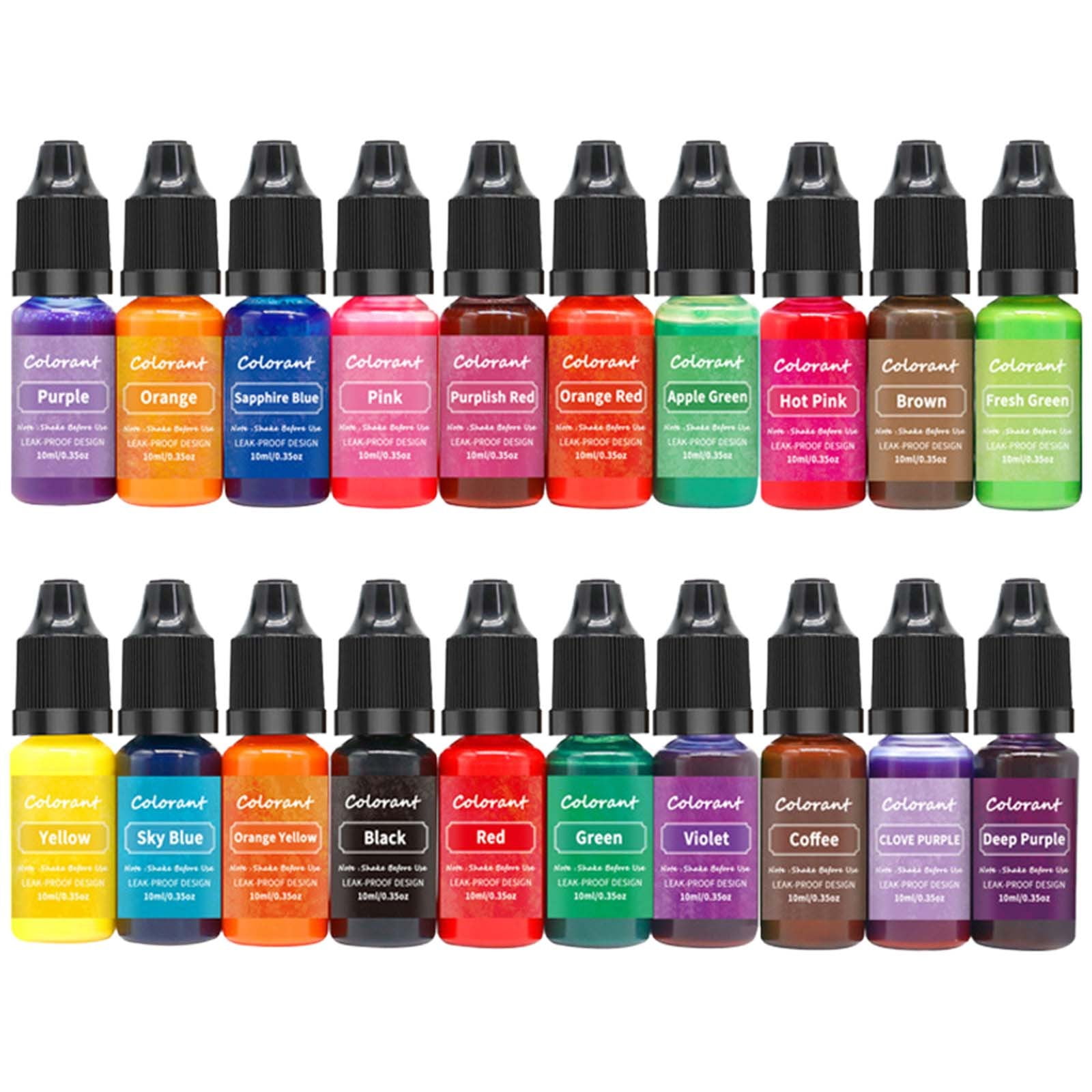 Liquid Candle Dye, 20 Colors Candle Wax Pigments, Oil-Based ...