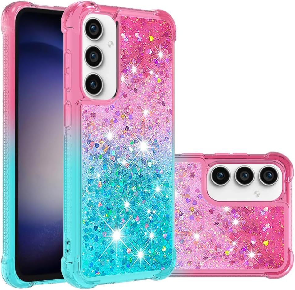 Liquid Case for Samsung Galaxy A35 5G, Glitter Soft TPU Bumper Heavy Duty Shockproof Full Body ...