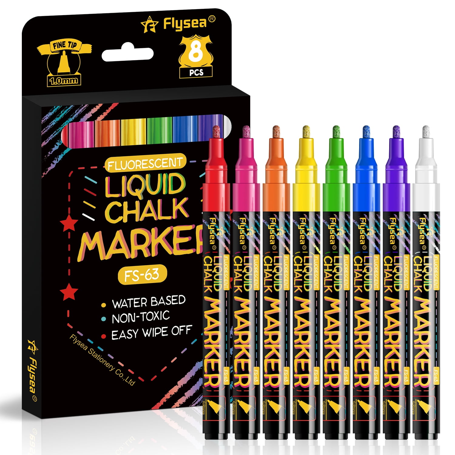Liquid Chalk Erasable LED Highlighter Fluorescent Marker Suit for ...