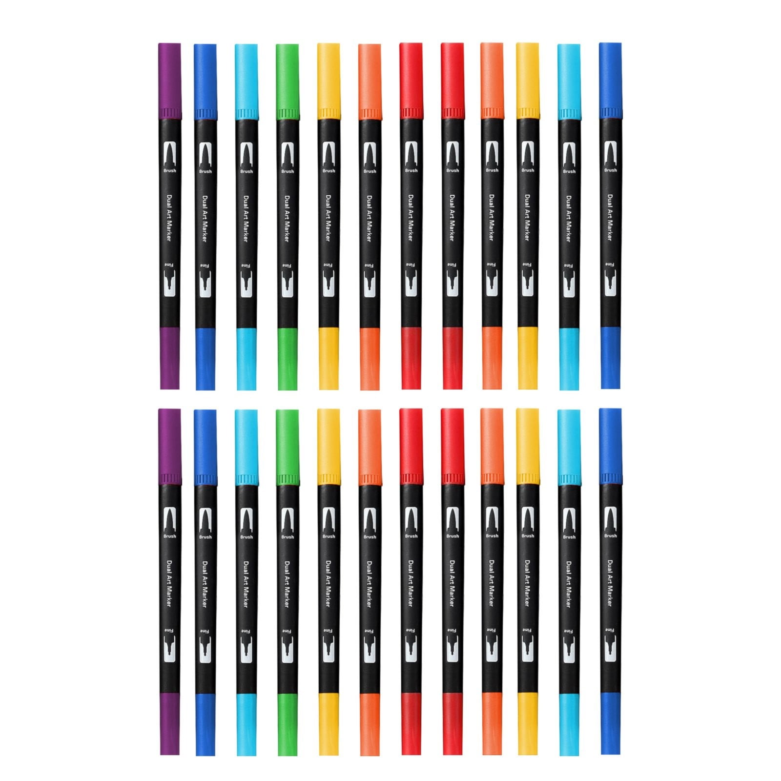 Liquid Chalk Markers Clearance, Furenl Brush Marker Pens 24 Colors Art ...