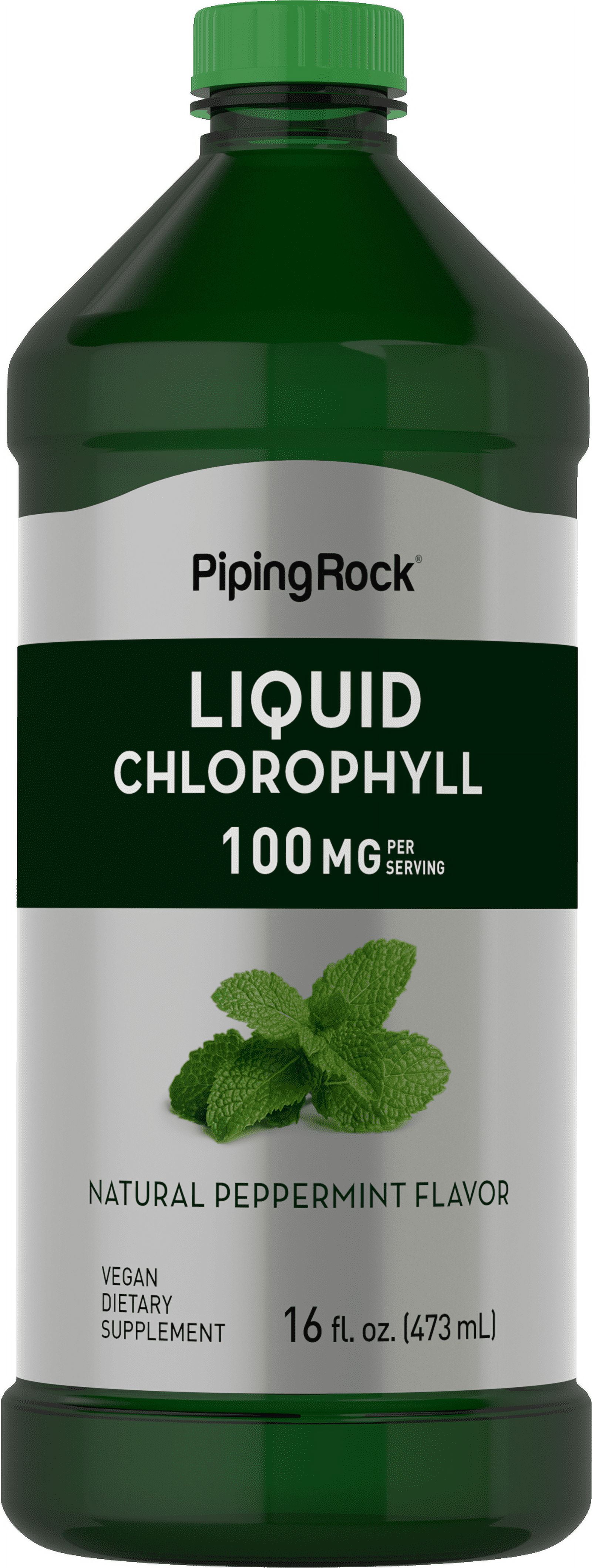 Piping Rock Liquid Chlorophyll, 100mg, 16 fl oz, Peppermint Flavor ...