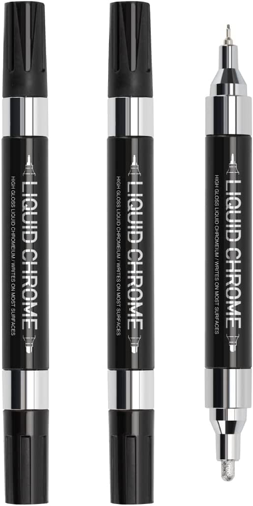 Liquid Chrome Marker Paint Marker, Shiny Silver Marker Pen for most ...