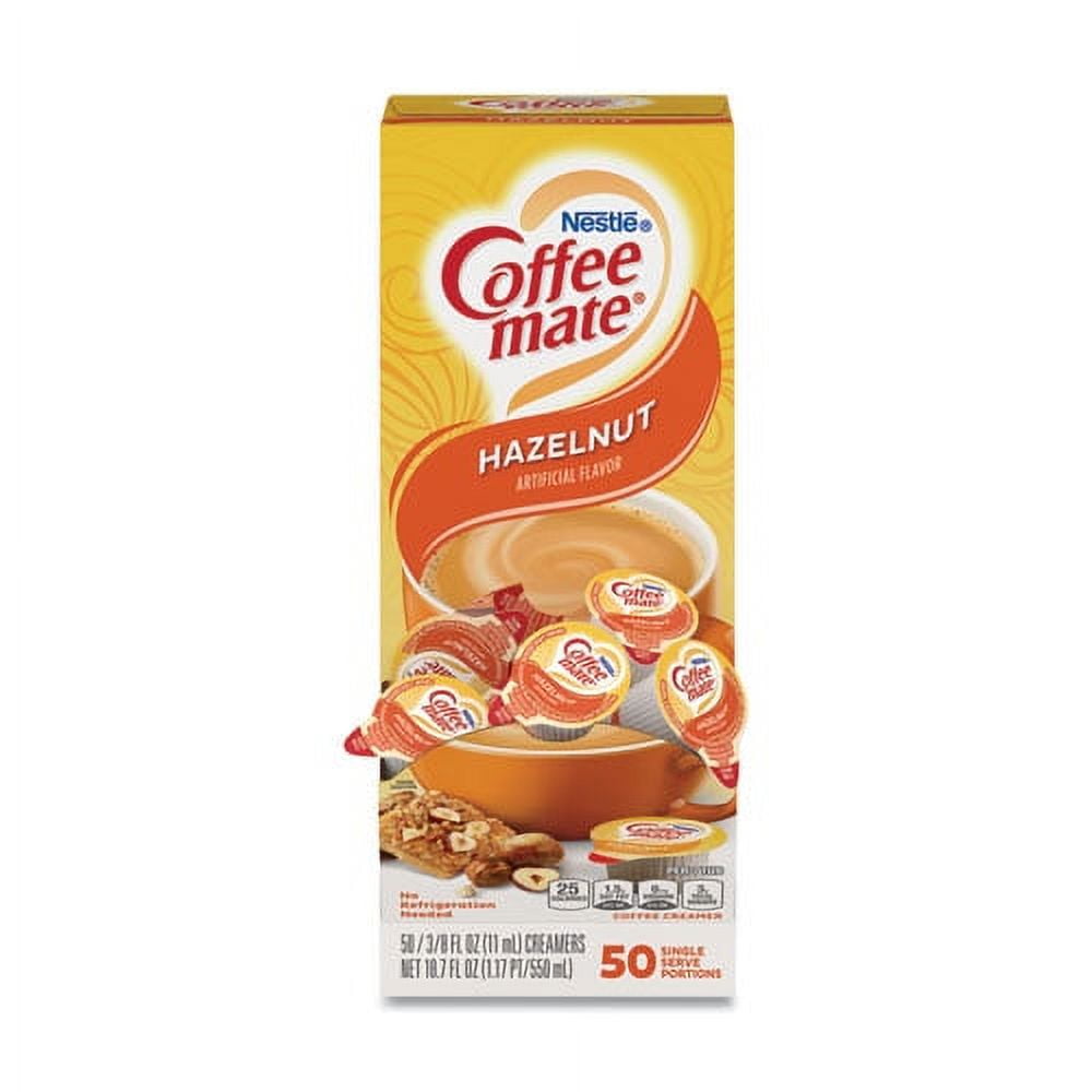Liquid Coffee Creamer, Hazelnut, 0.38 Oz Mini Cups, 50/box | Bundle of ...
