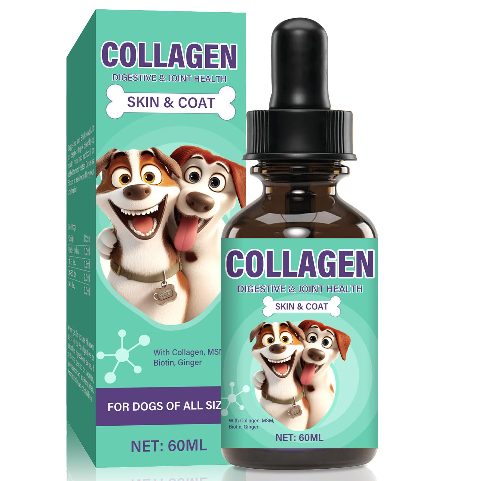 Liquid Collagen for Dogs-Collagen CCF19 for Dogs, Support Joint, Skin ...