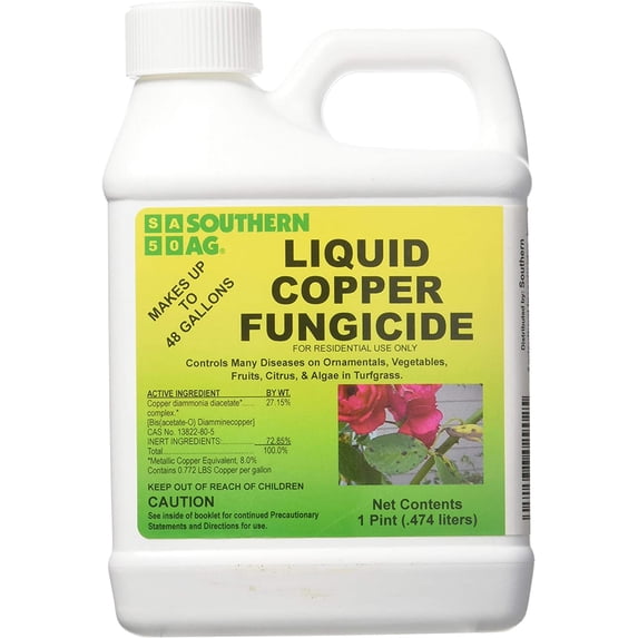 Southern Ag Liquid Copper Fungicide, 16 fl oz, Controls Bacterial and ...