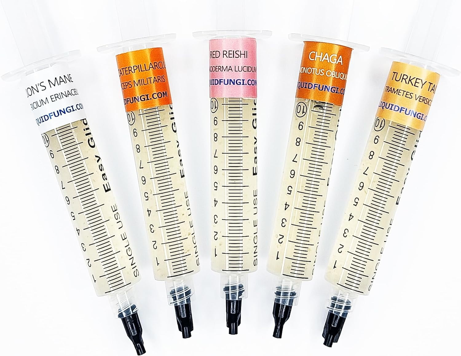 Liquid Culture Syringe 5 Pack - Medicinal Mushroom Mycology Starter ...