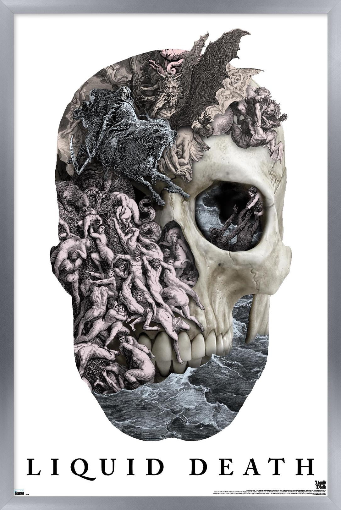 Liquid Death - Designer Death Wall Poster, 14.725" x 22.375" Framed ...