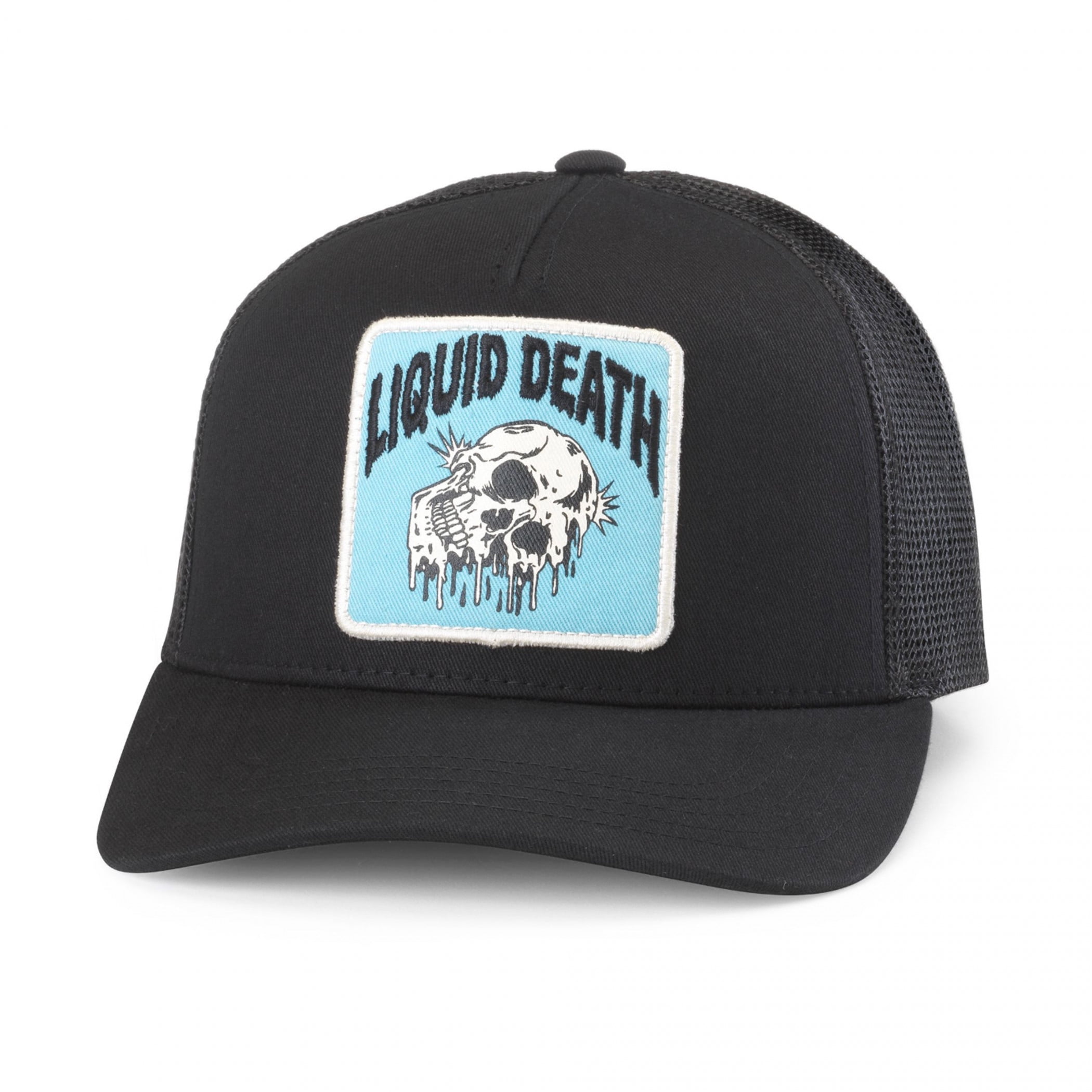 Liquid Death Dripping Skull Roscoe Trucker Snapback Hat - Walmart.com
