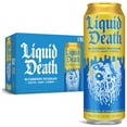 Liquid Death Iced Tea, Blueberry Buzzsaw 19.2oz King Size Cans (8-Pack ...