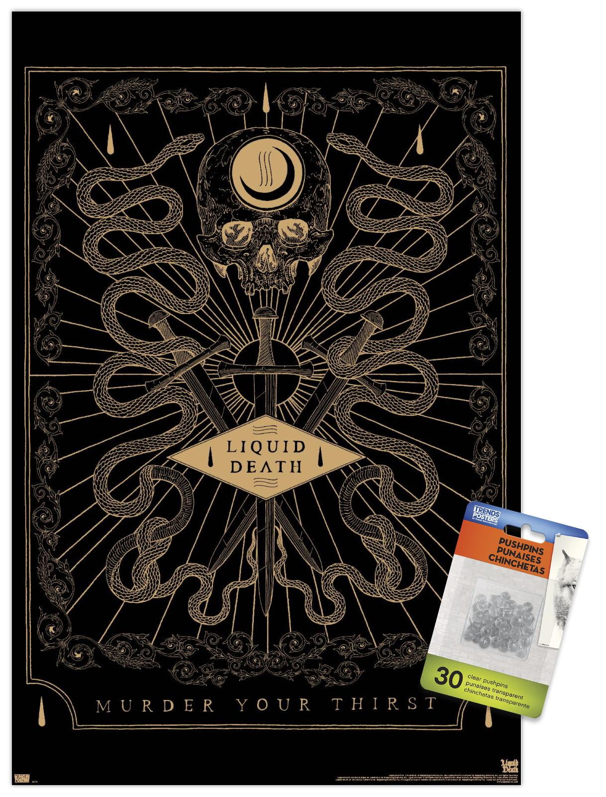 Liquid Death - Oracle Wall Poster with Push Pins, 14.725" x 22.375 ...