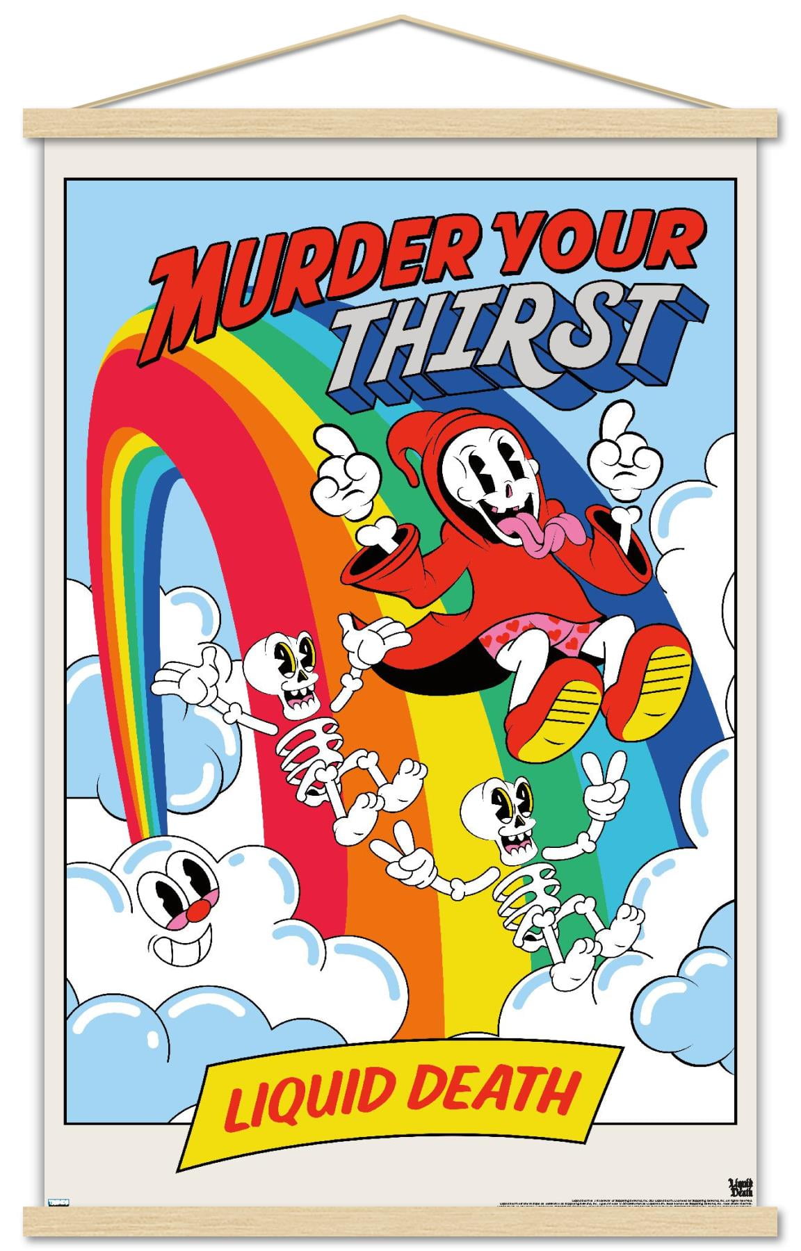 Liquid Death - Reaping Rainbow Wall Poster with Magnetic Frame, 22.375 ...