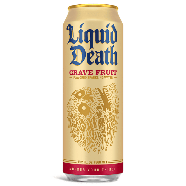 Liquid Death Sweetened Fizzy Drink, Grapefruit Sparkling Water, 19.2 oz ...