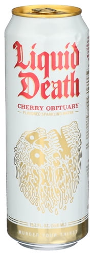 (24 Pack) Liquid Death Water Sparkling Cherry Obituary 19.2 Fl Oz ...