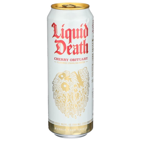 (24 Pack) Liquid Death Water Sparkling Cherry Obituary 19.2 Fl Oz ...