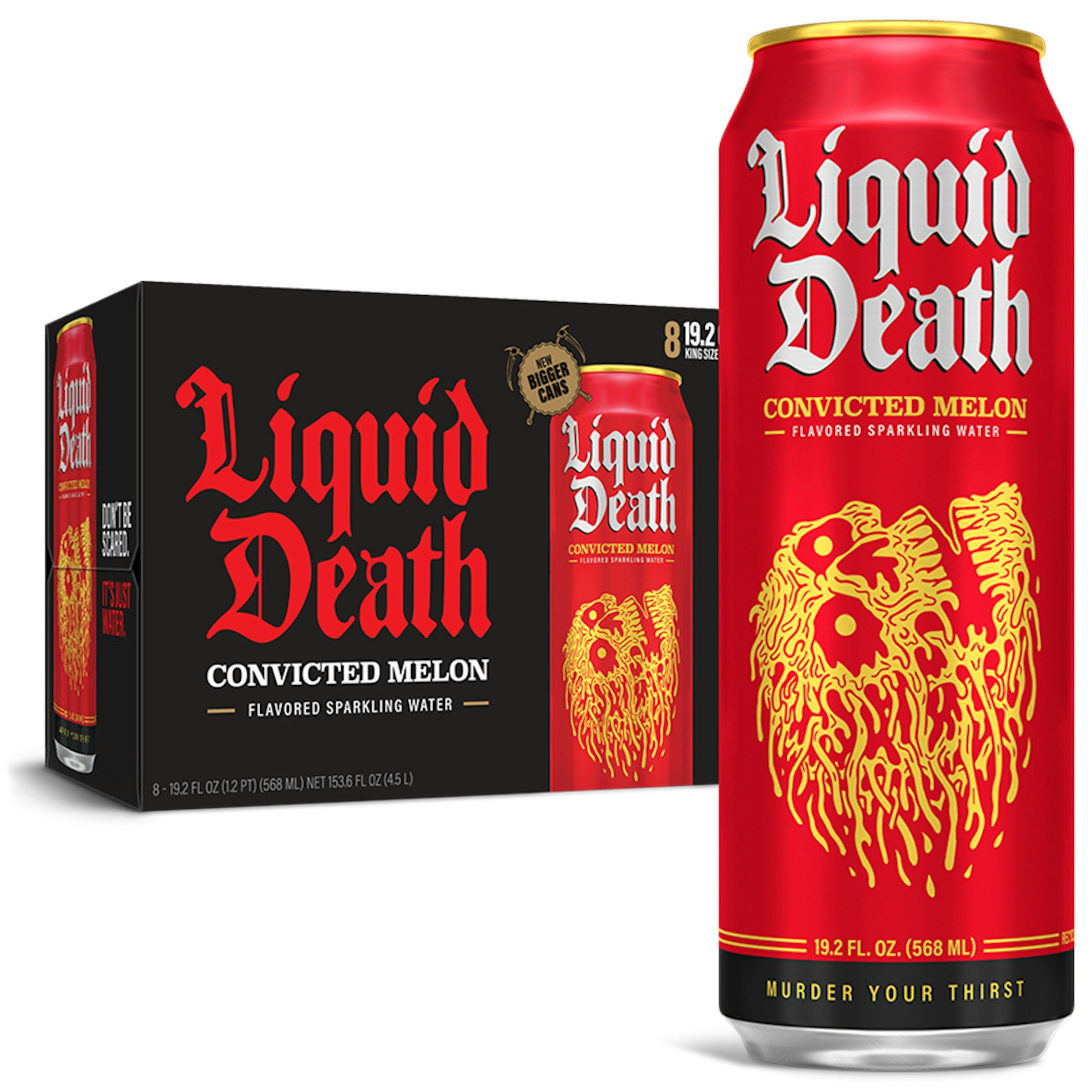 Liquid Death Water Sparkling Convicted Melon (Pack of 3) - Walmart.com