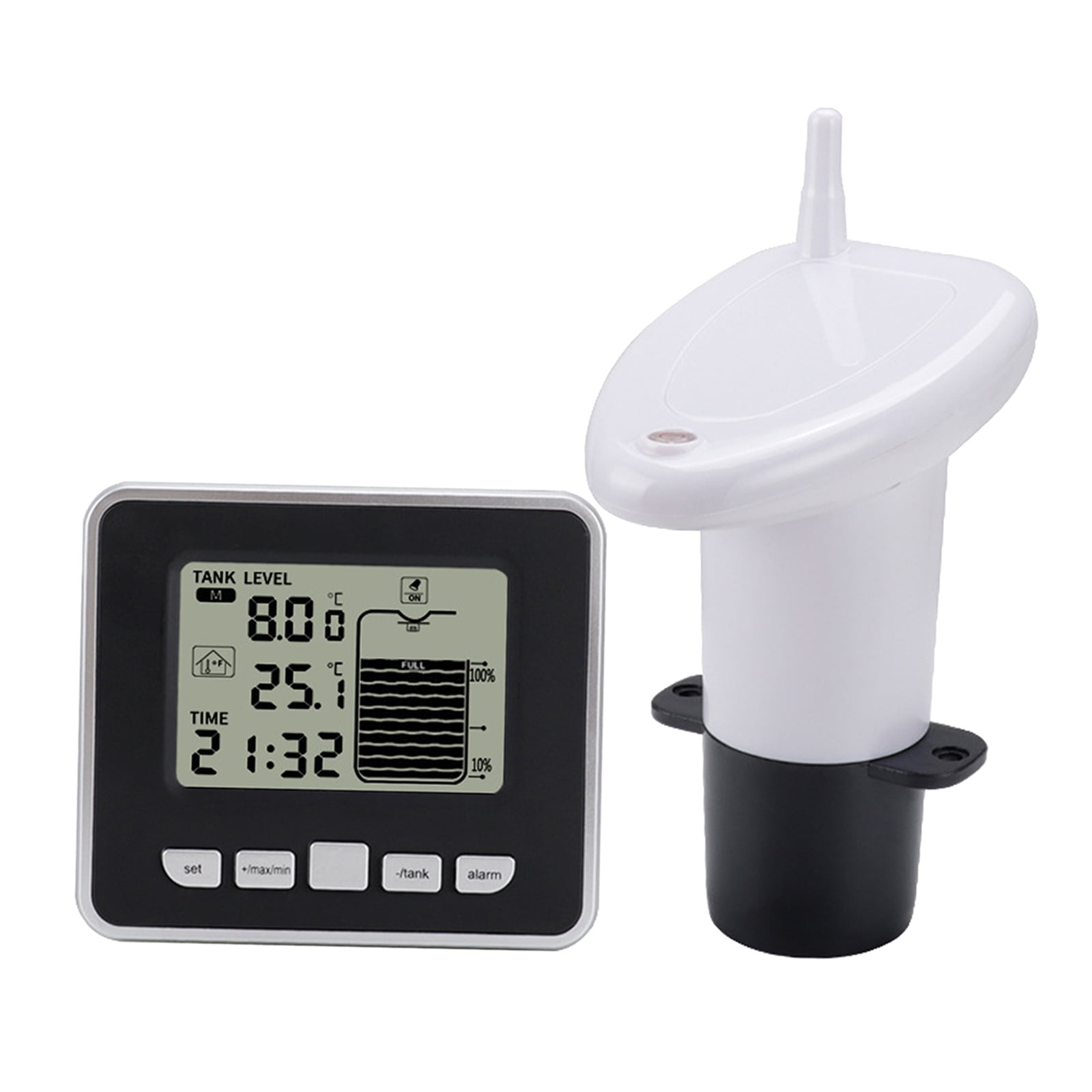 Liquid Depth Water Tank Level Temperature Sensor with LCD Digital ...