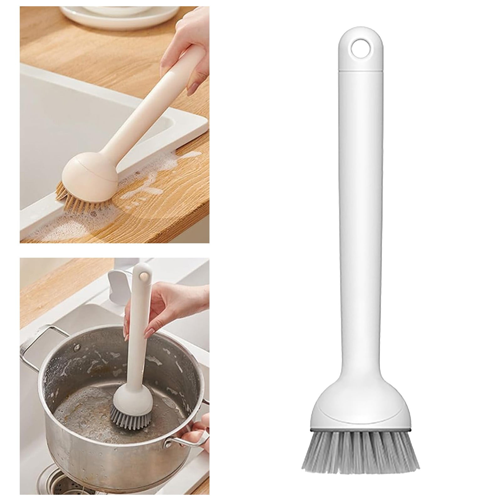 Liquid Dispensing Dish Brush for Pots and Pans, Scrubber with Soap ...
