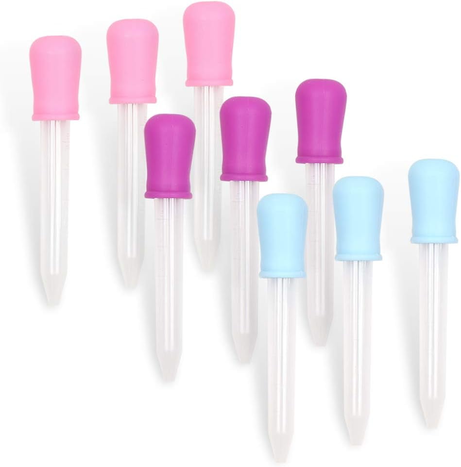 Liquid Dropper, 9 PCS Silicone and Plastic Droppers – 5 ML Pipettes for ...