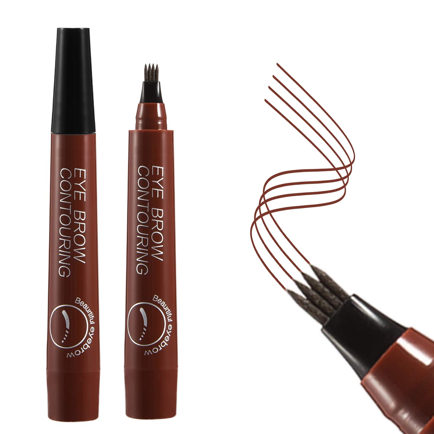Liquid Eyebrow Pen, Waterproof Microblading Eyebrow Pencil with a Micro ...