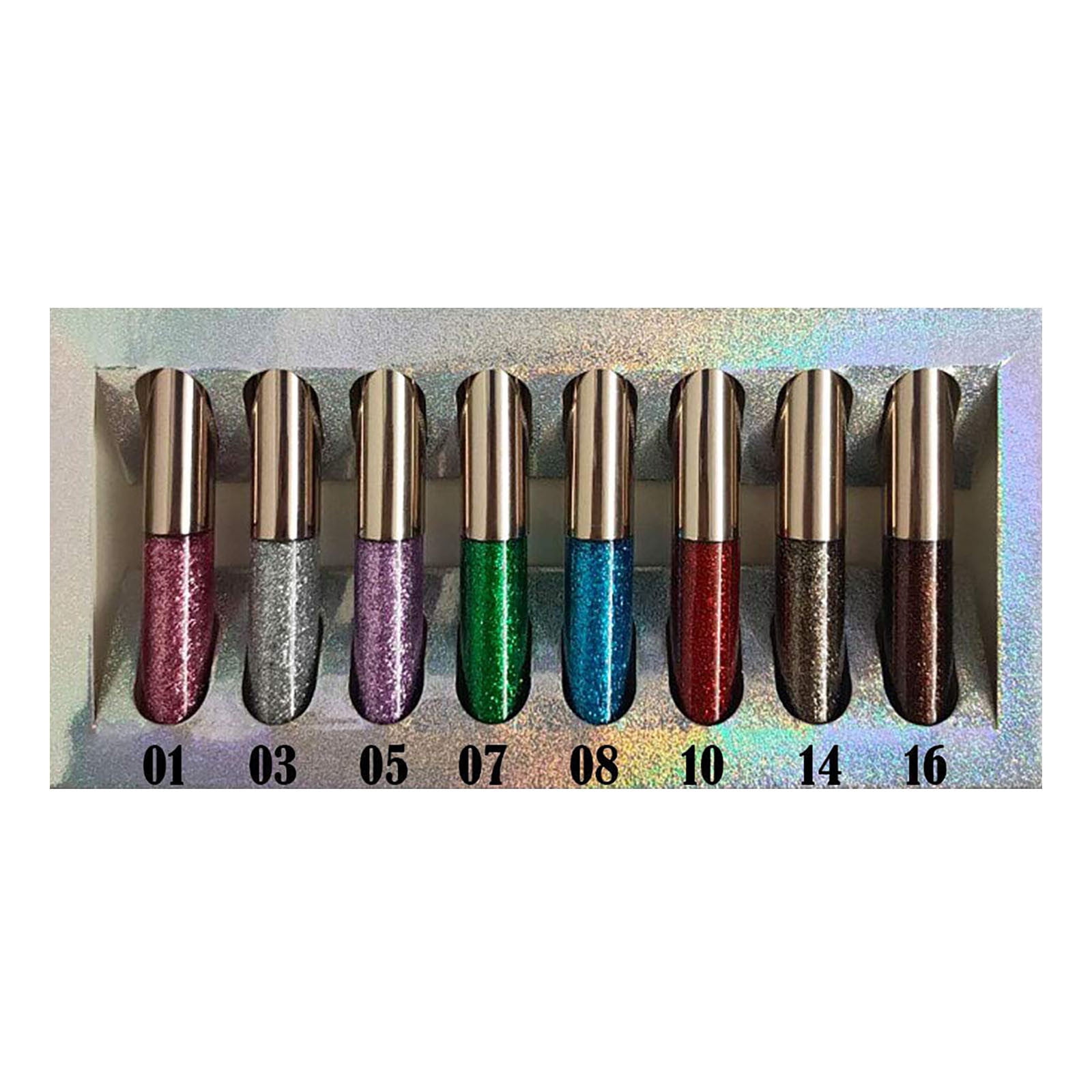 Liquid Eyeliner Set 8 Colors | Shiny Glitter Pearlescent Formula ...