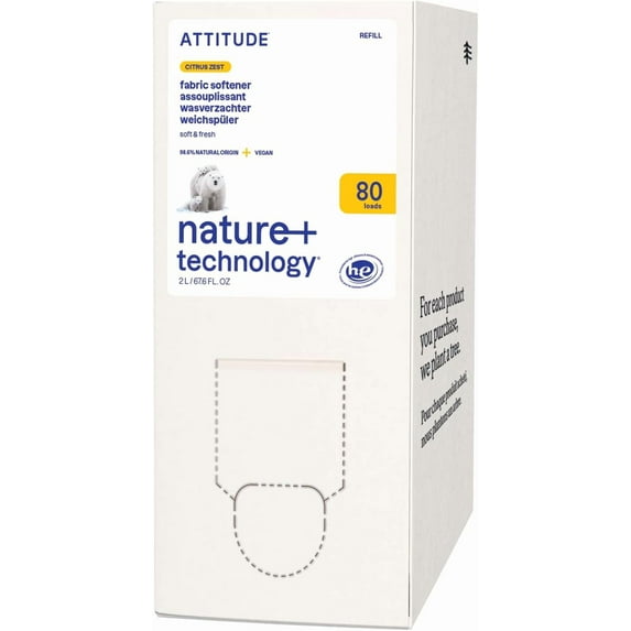 Liquid Fabric Softener Refill, Plant-Based & Vegan, HE Compatible ...