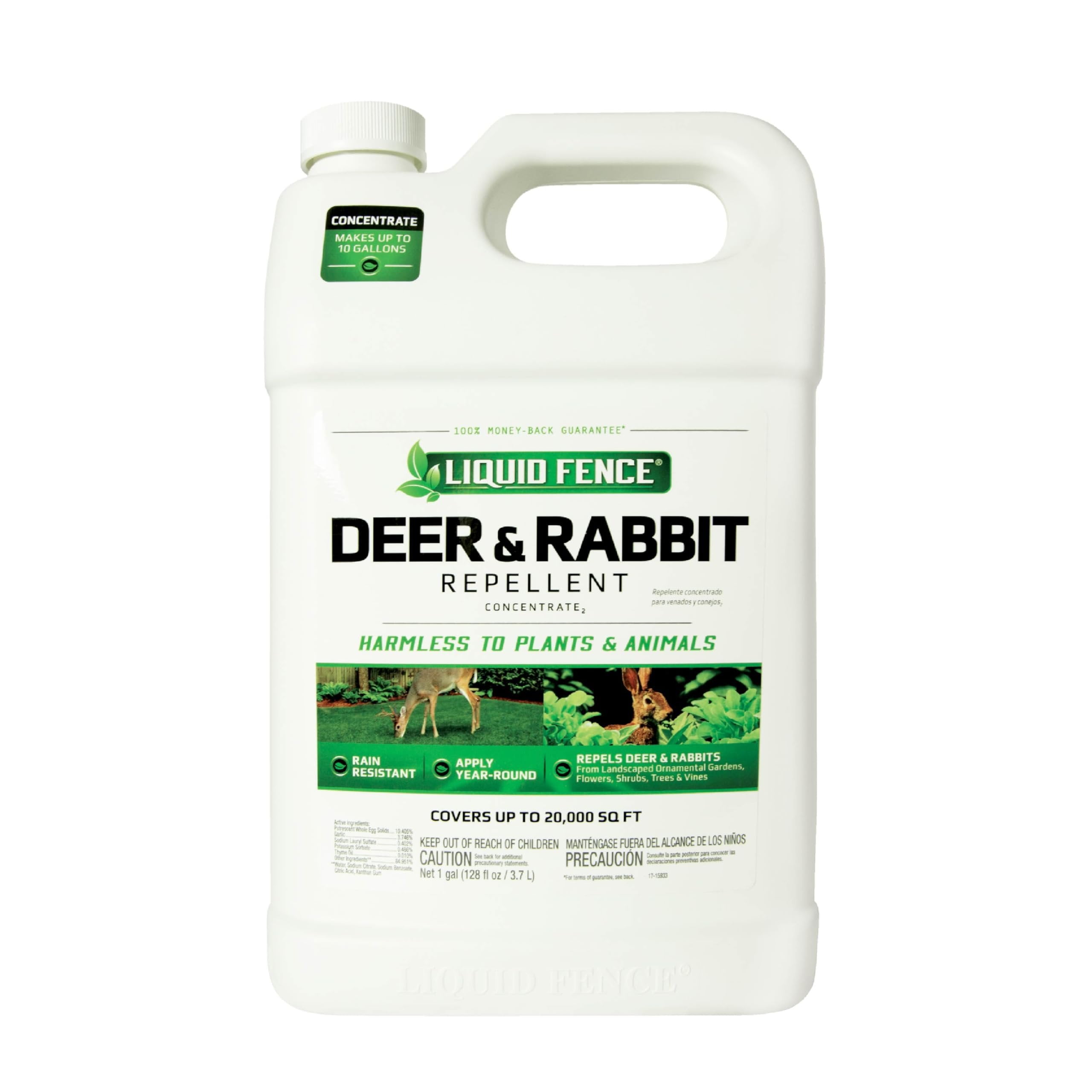 Liquid Fence Deer And Rabbit Repellent Concentrate - Deterrent, Liquid ...