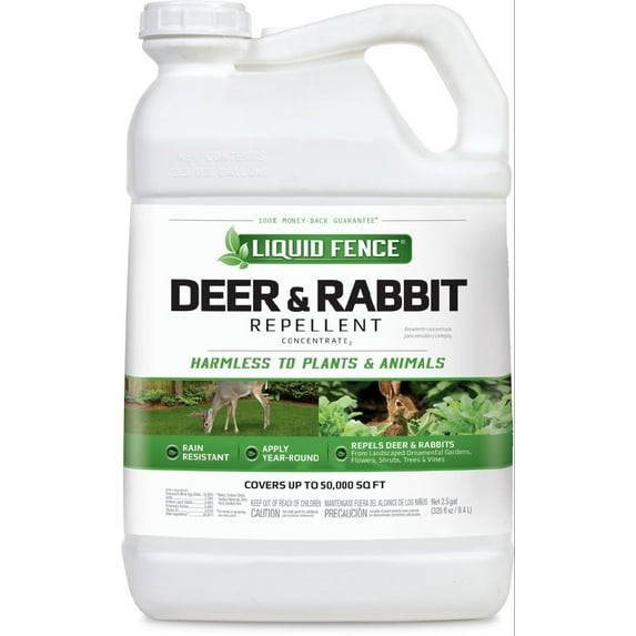 Liquid Fence Deer & Rabbit Repellent Concentrate, 2.5-Gallon - Walmart.com
