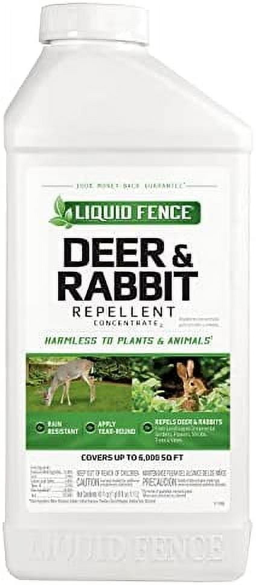 Liquid Fence Deer & Rabbit Repellent Concentrate,Keep Deer & Rabbits ...