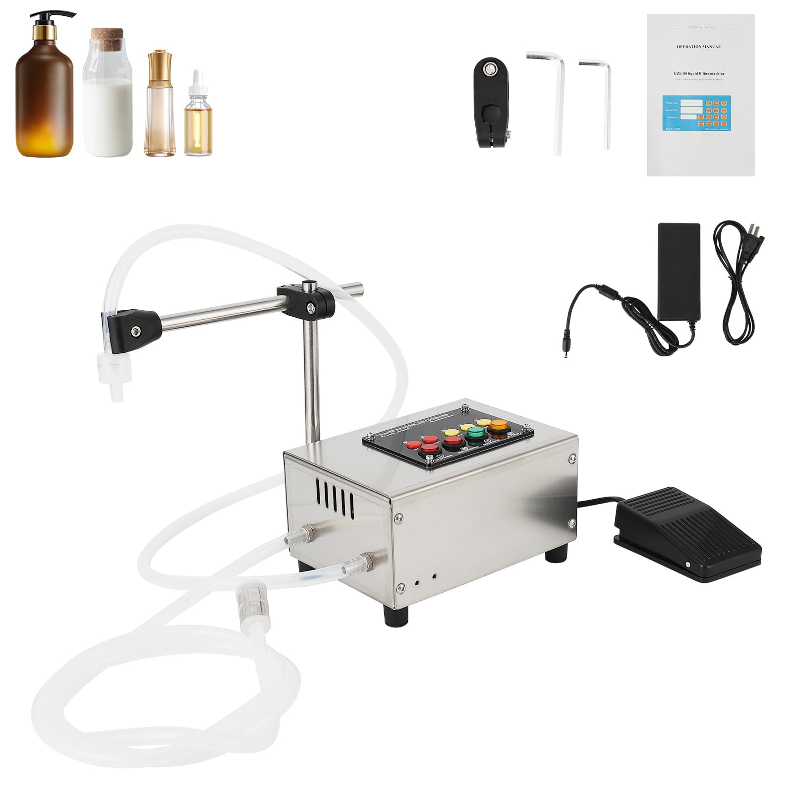 Liquid Filling Machine, Automatic Bottle Filler 1-118 Fl Oz, Digital ...