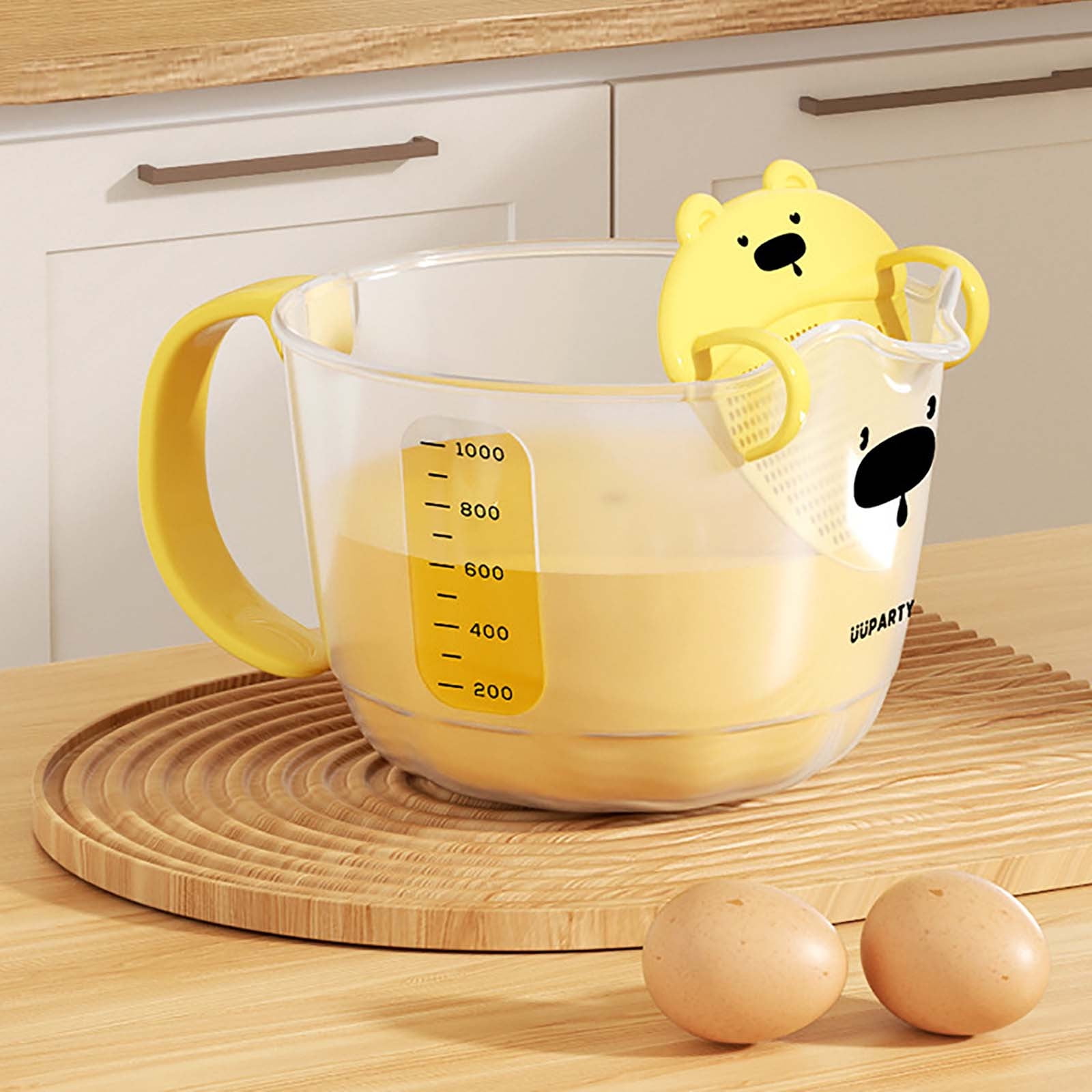 Liquid Filter Measuring Cup for Baking | 1000ml Food Grade Plastic Rice ...